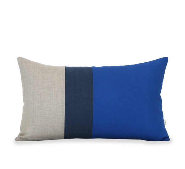Cobalt Colorblock Pillow by Jillian Rene Decor