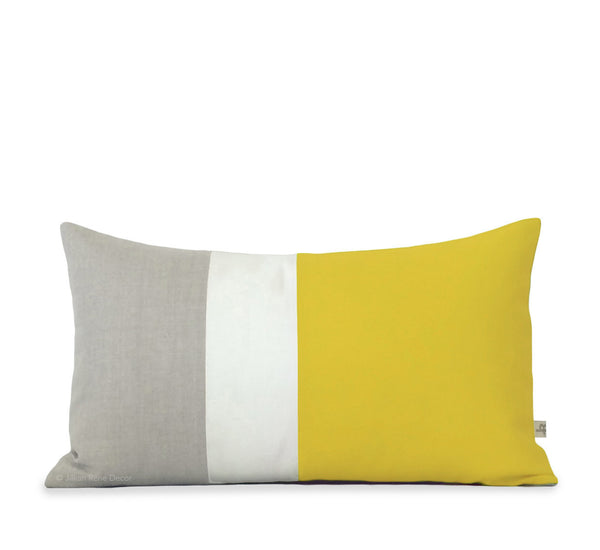 Yellow Colorblock Pillow by Jillian Rene Decor