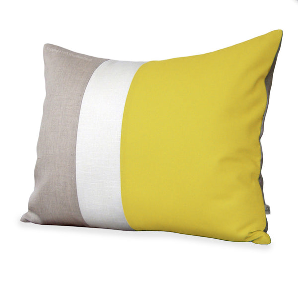 Yellow Colorblock Pillow by Jillian Rene Decor