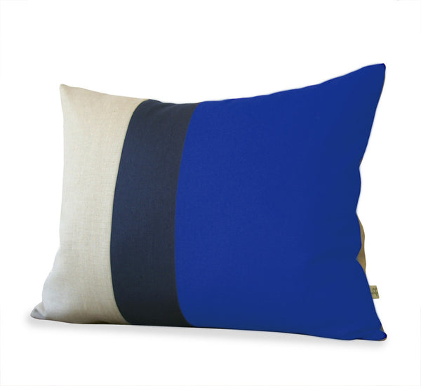 Cobalt Colorblock Pillow by Jillian Rene Decor